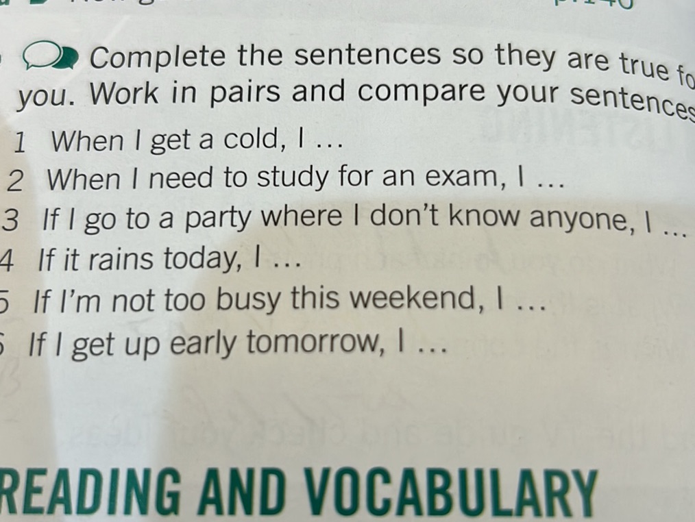 Complete the sentences so they are true for | StudyX