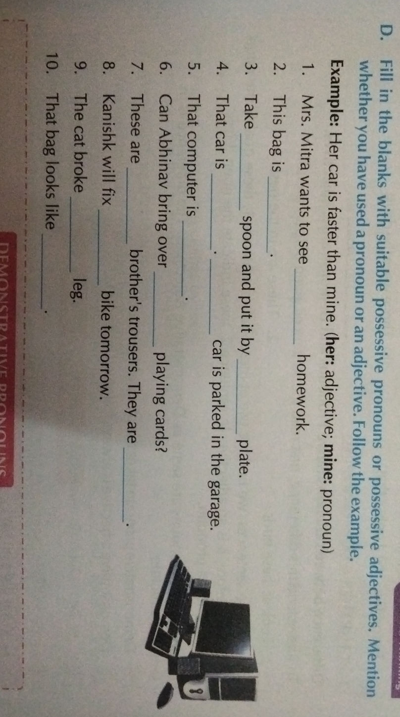 D. Fill in the blanks with suitable | StudyX