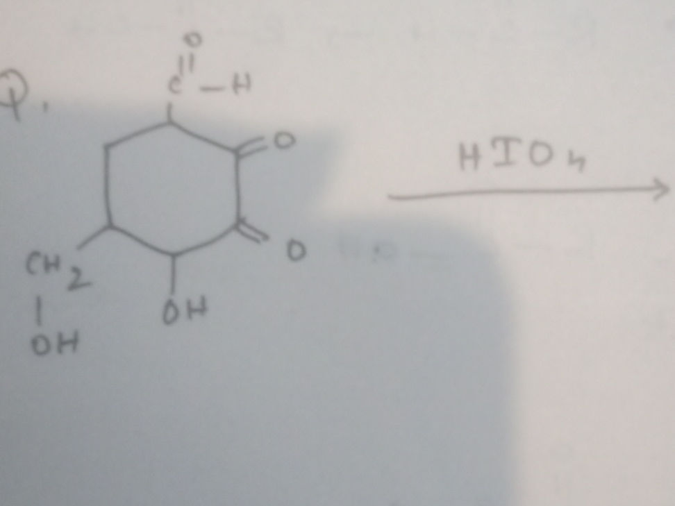 Reaction of organic compound with HIO4 | StudyX
