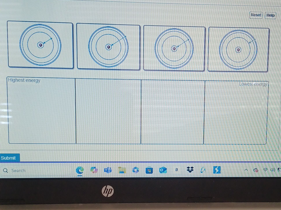 The image shows four diagrams of an atom | StudyX