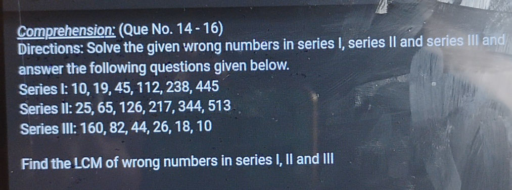 Comprehension: (Que No. 14 - 16) Directions: | StudyX