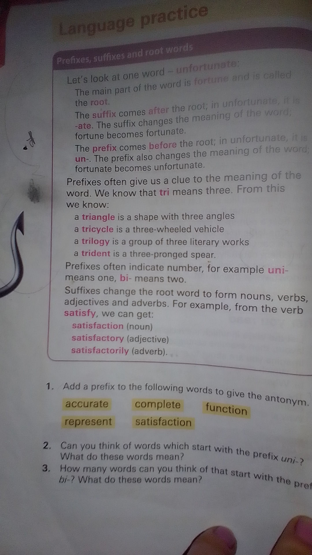 1. Add a prefix to the following words to | StudyX