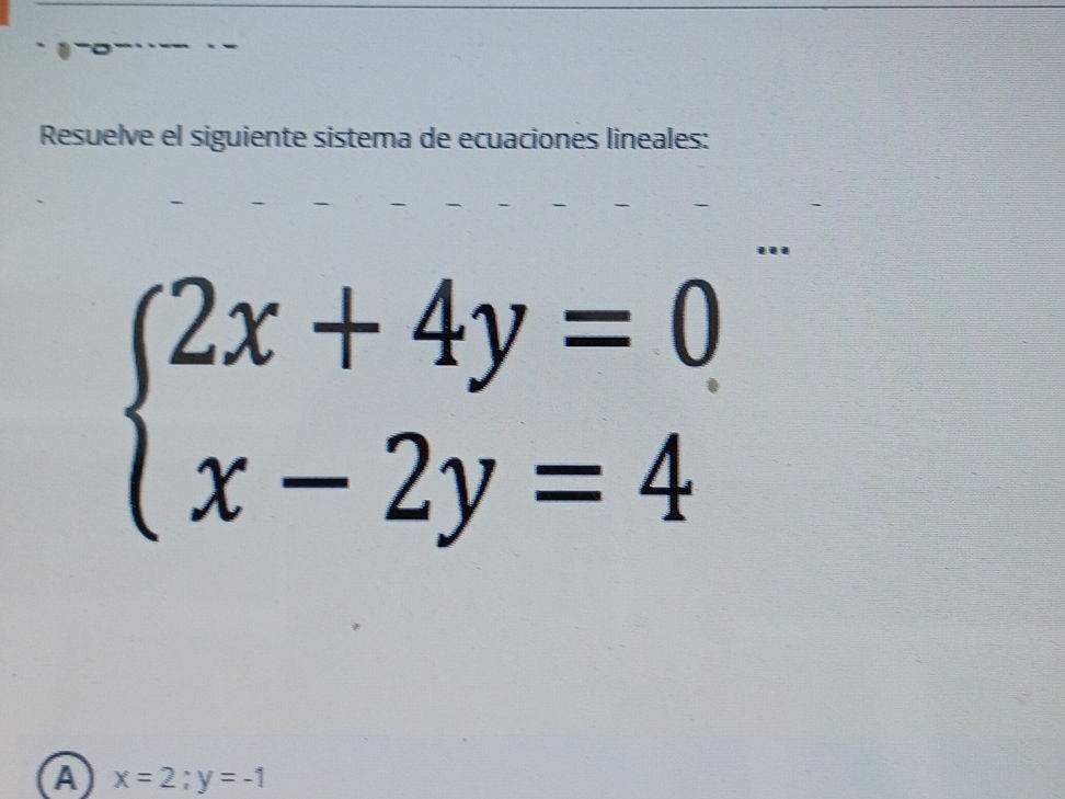 Resuelve el siguiente sistema de ecuaciones | StudyX
