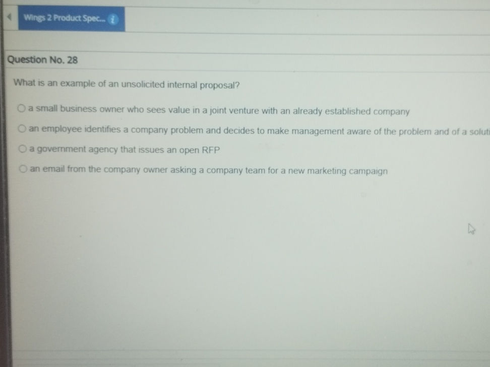 Question No. 28 What is an example of an | StudyX