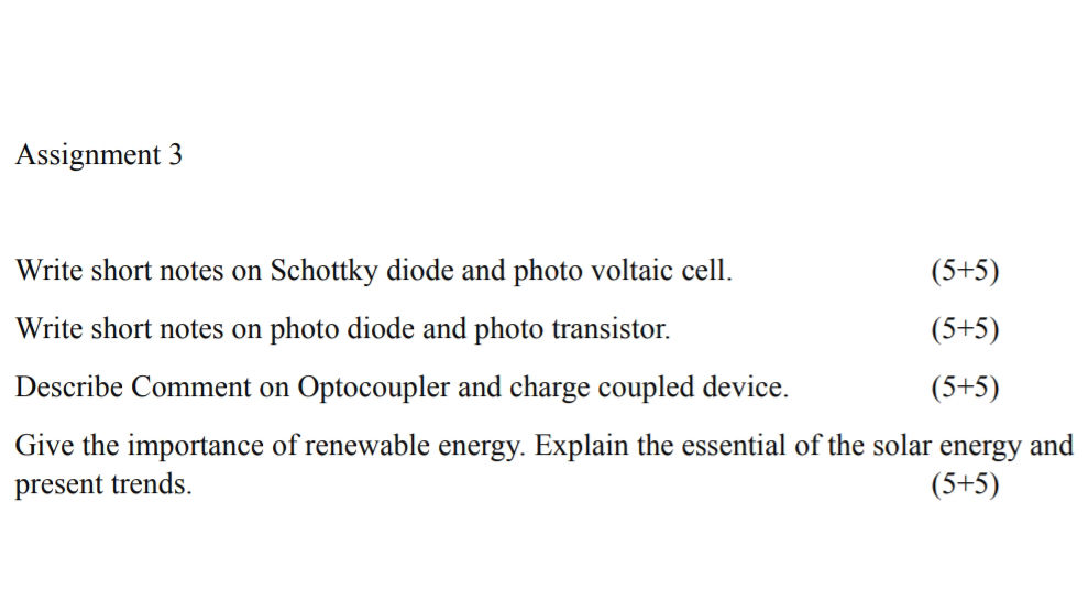 Write short notes on Schottky diode and | StudyX