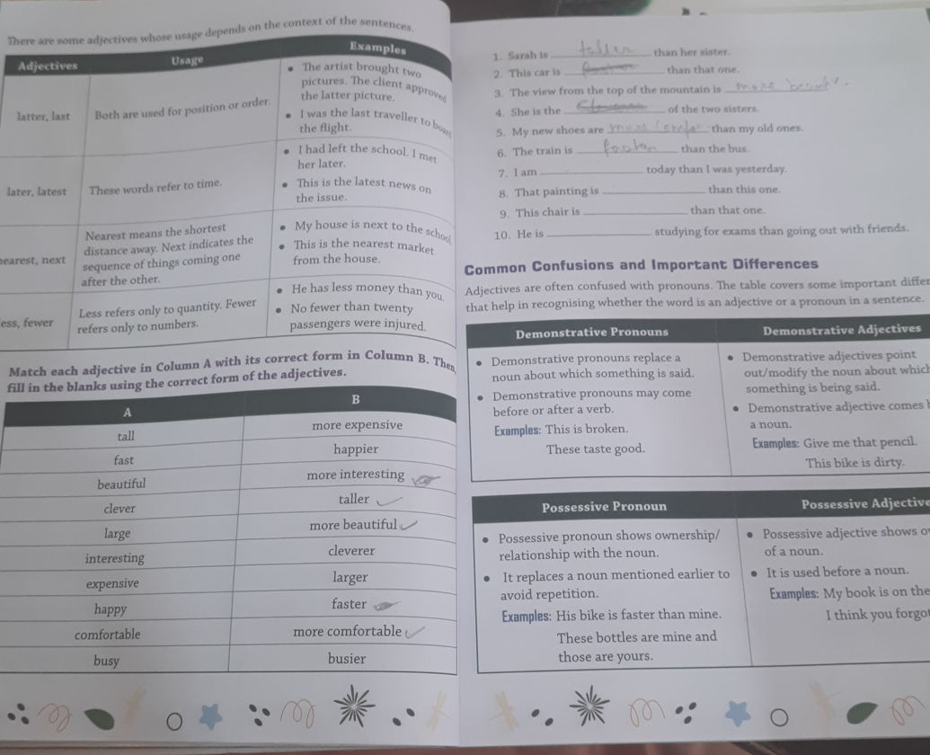 Match each adjective in Column A with its | StudyX