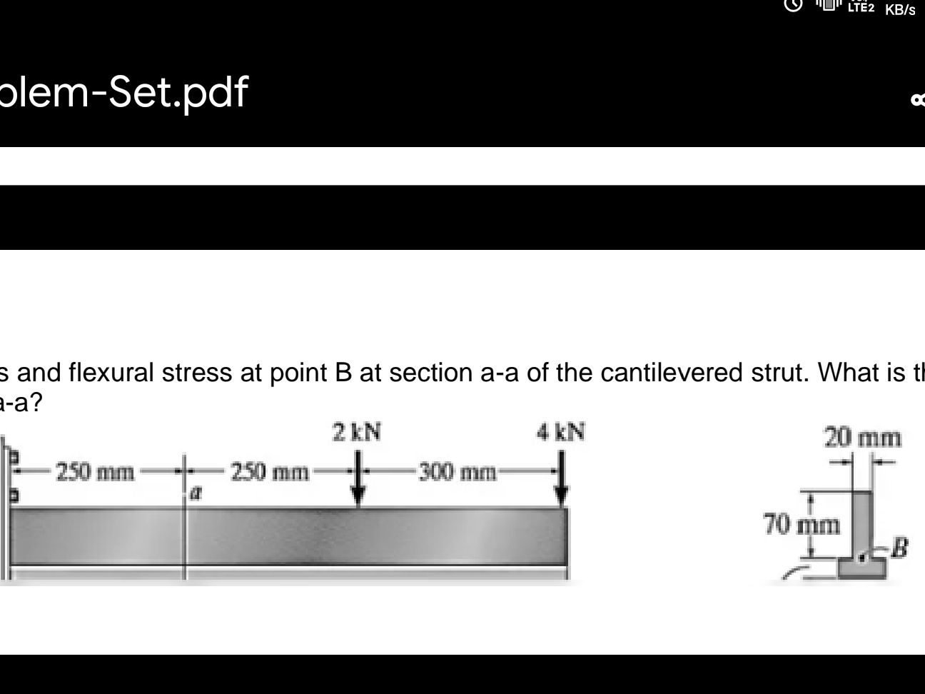 Determine the shear stress and flexural | StudyX