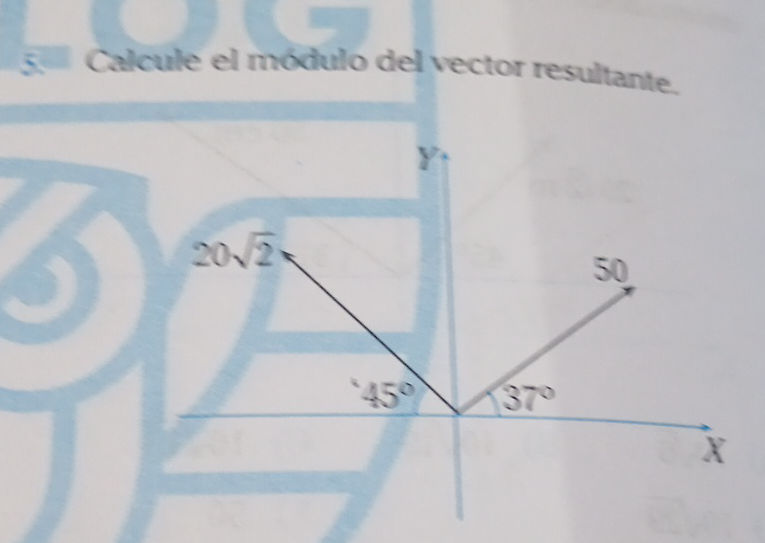5. Calcule el módulo del vector resultante. | StudyX
