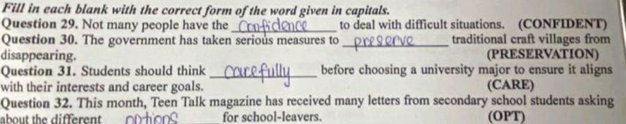 Fill in each blank with the correct form of | StudyX