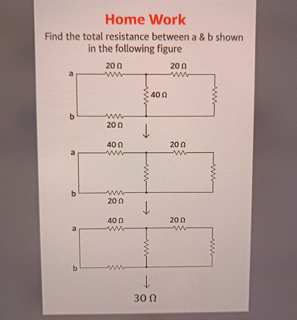 Find the total resistance between a b | StudyX