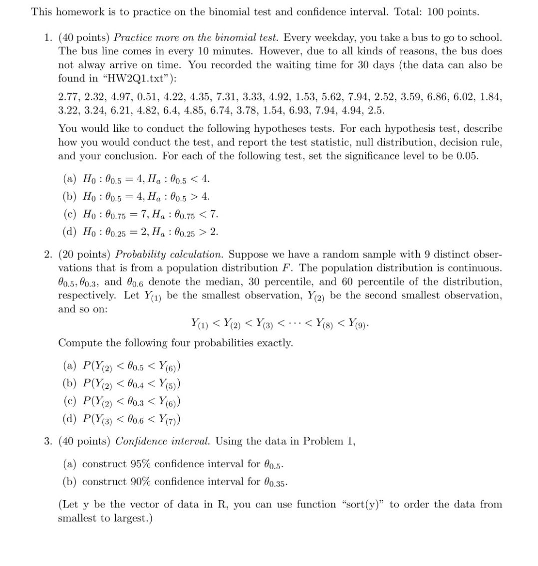 1. (40 points) Practice more on the binomial | StudyX