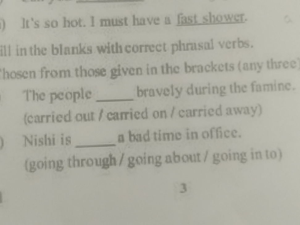 Fill in the blanks with correct phrasal | StudyX