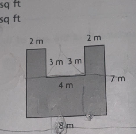 The image shows a composite shape with the | StudyX