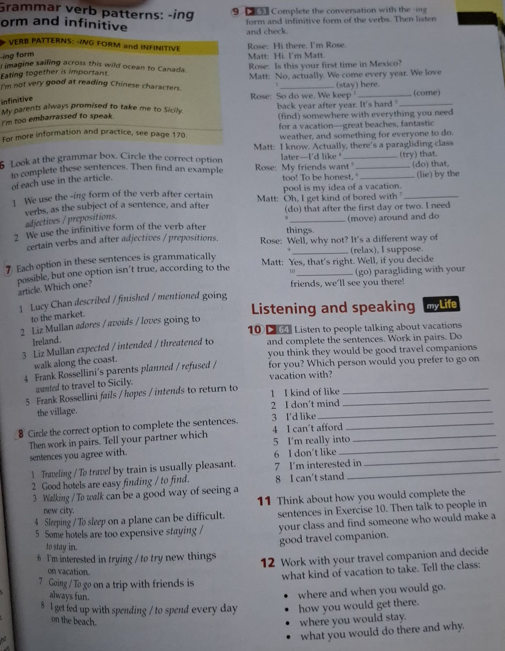 6 Look at the grammar box. Circle the | StudyX