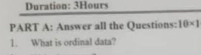What is ordinal data? | StudyX
