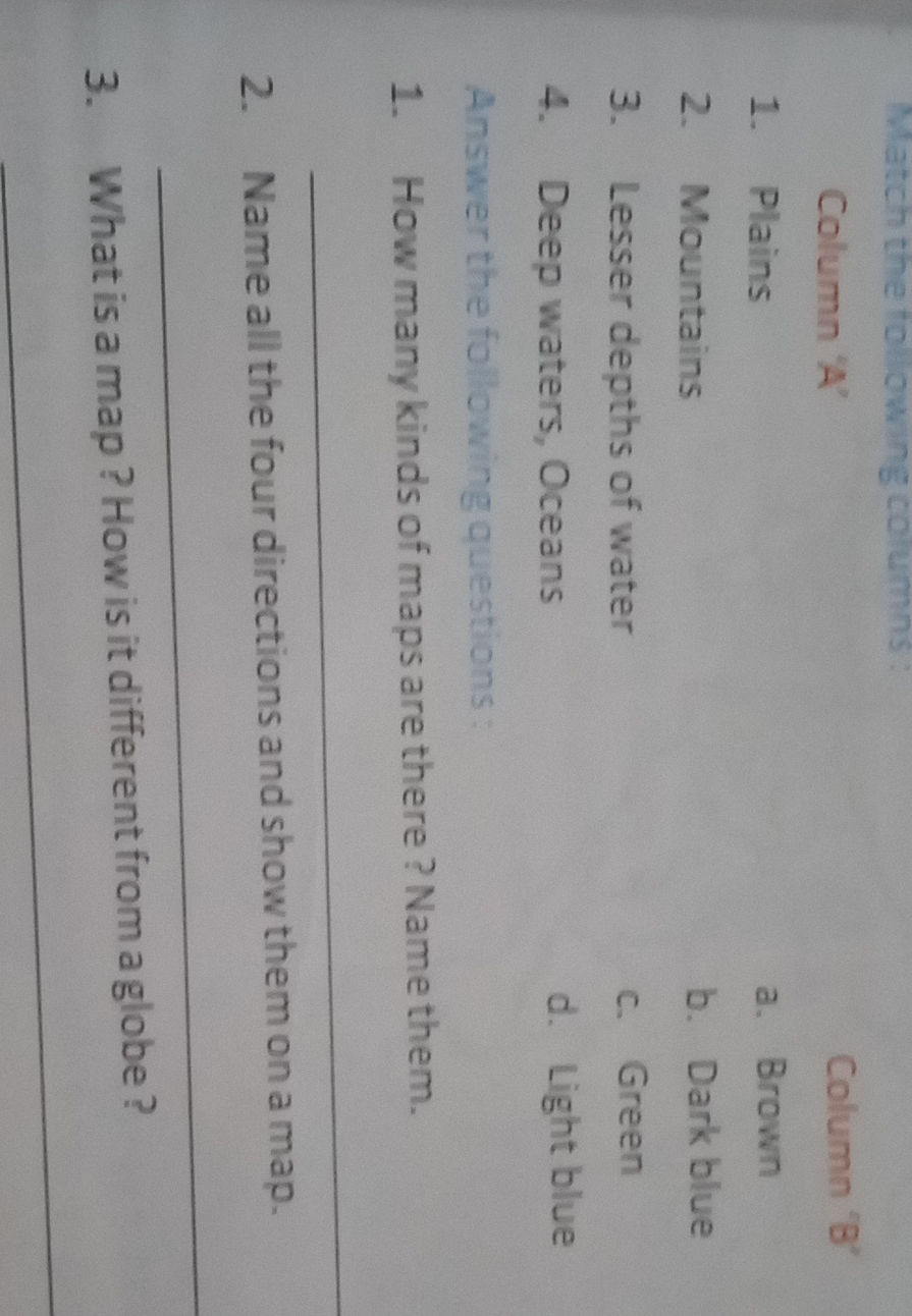 Match the following columns Column 'A' 1. | StudyX