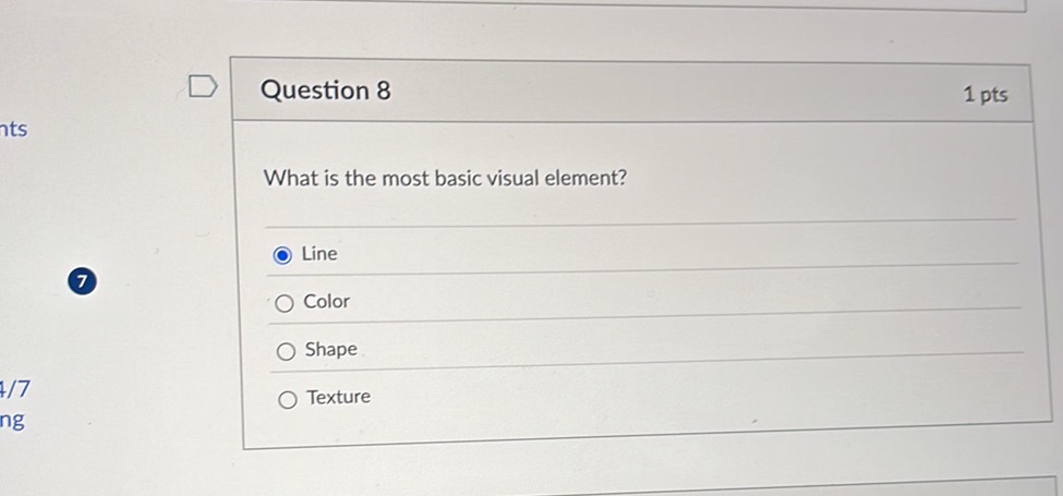 What is the most basic visual element? Line | StudyX