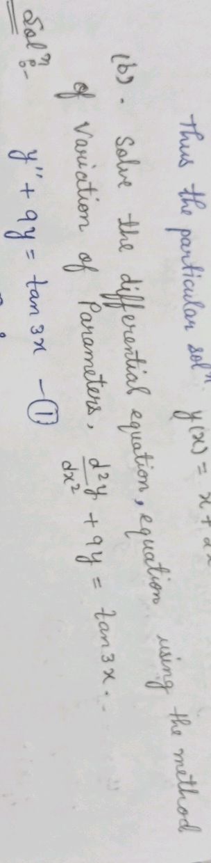 (b) Solve the differential equation using | StudyX