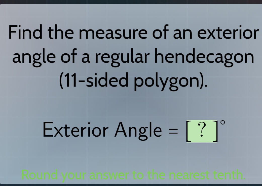 Find the measure of an exterior angle of a | StudyX