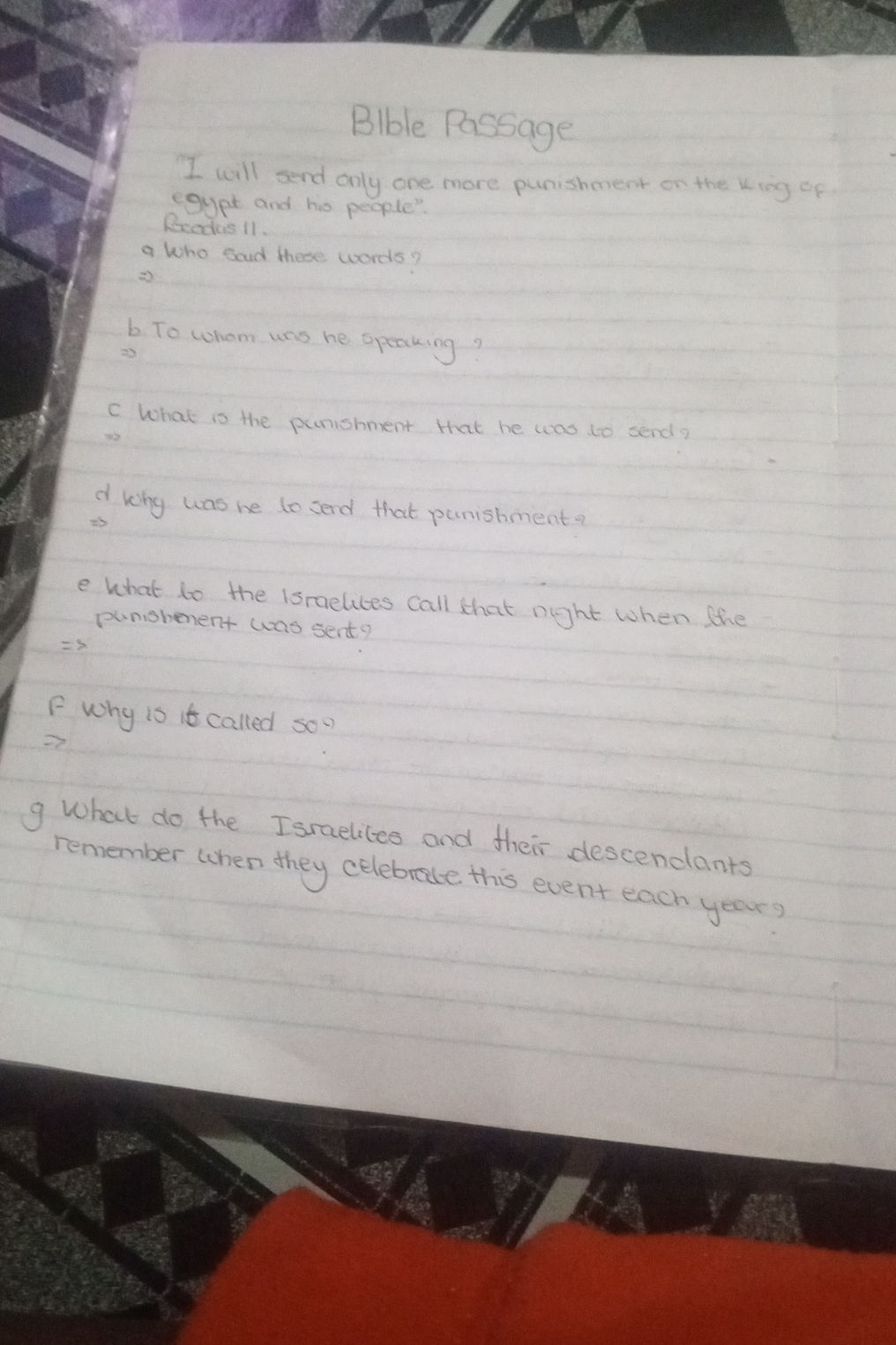 Bible Passage "I will send only one more | StudyX