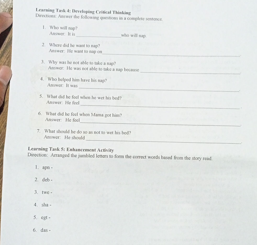 Learning Task 4: Developing Critical | StudyX