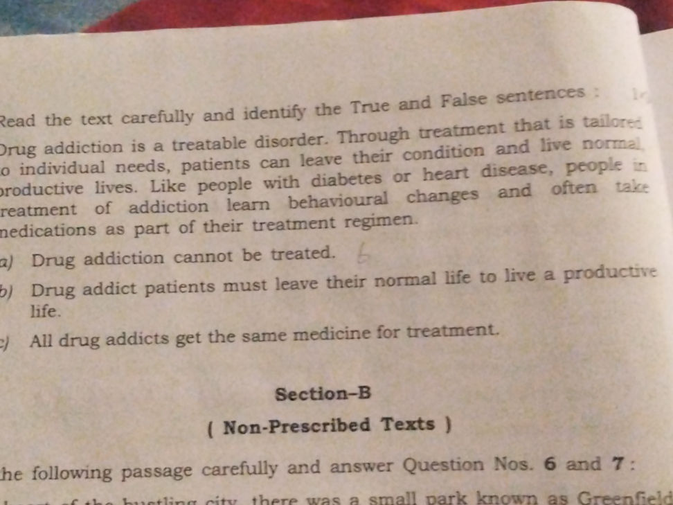 Read the text carefully and identify the | StudyX