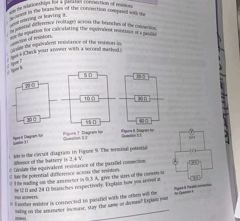 Write the relationships for a parallel | StudyX