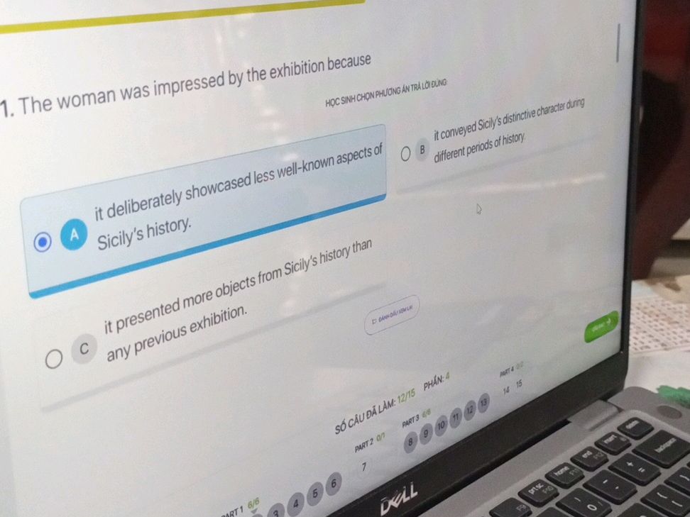 1. The woman was impressed by the exhibition | StudyX