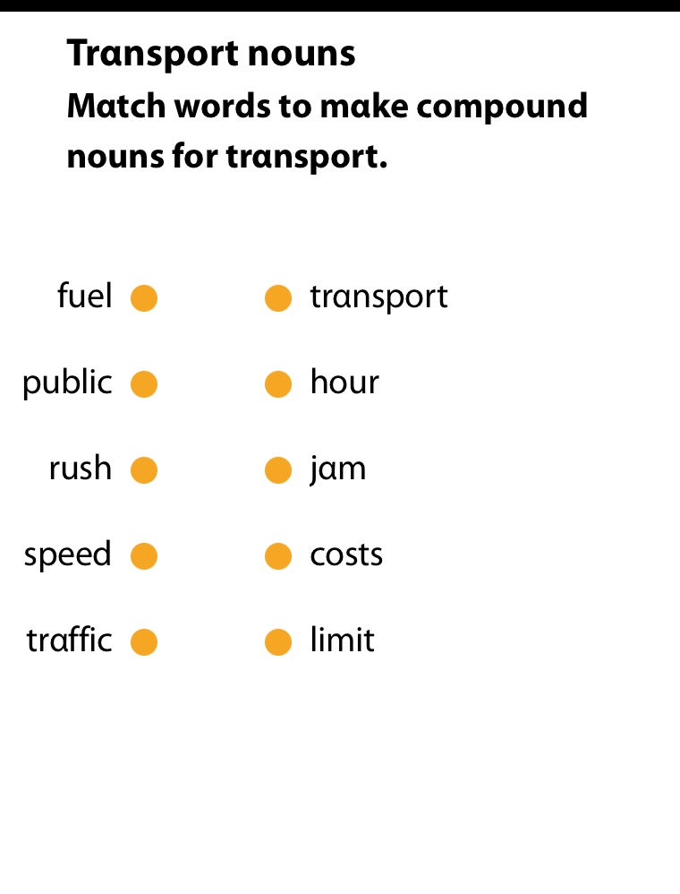 Match words to make compound nouns for | StudyX