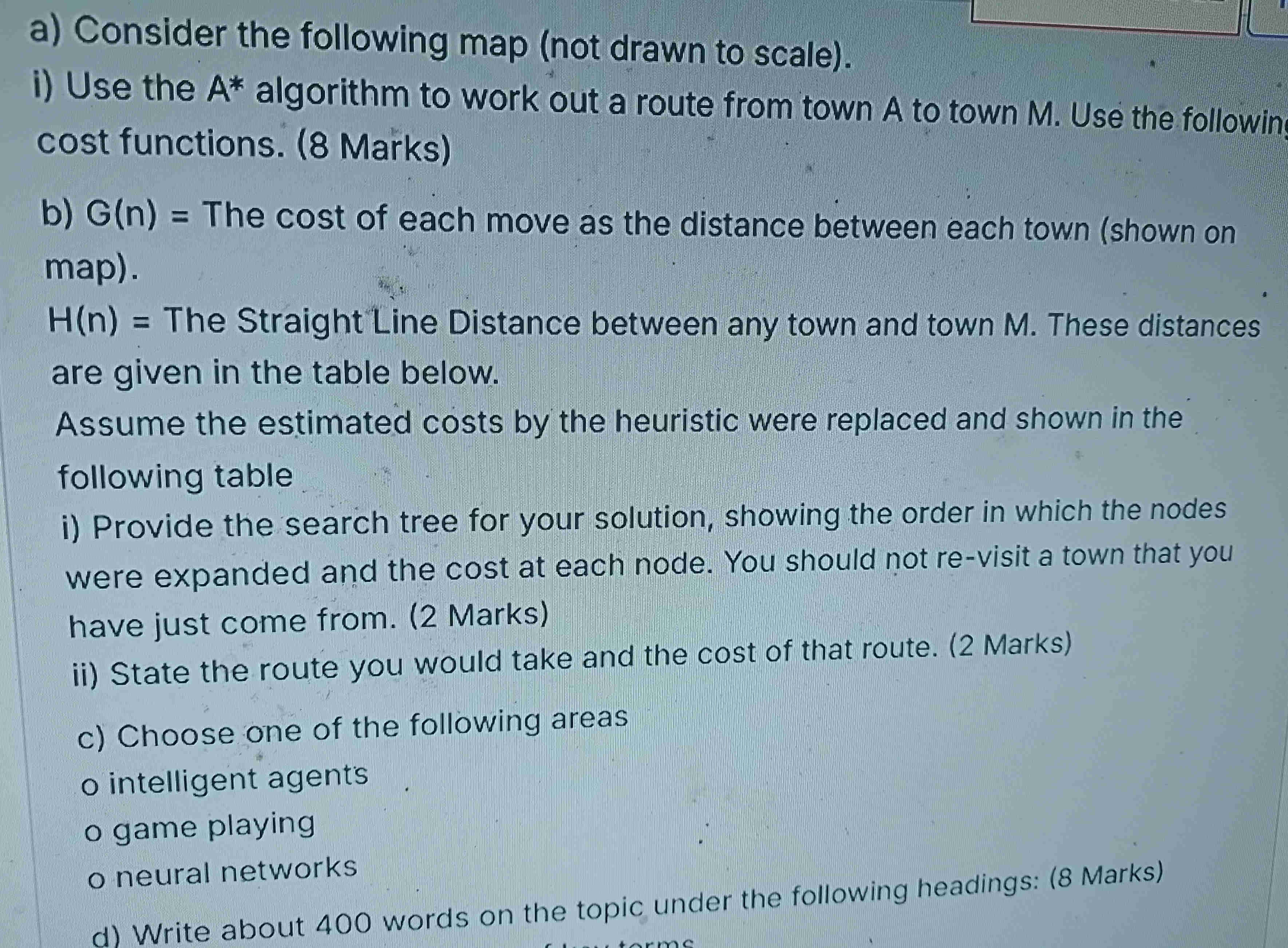a) Consider the following map (not drawn to | StudyX