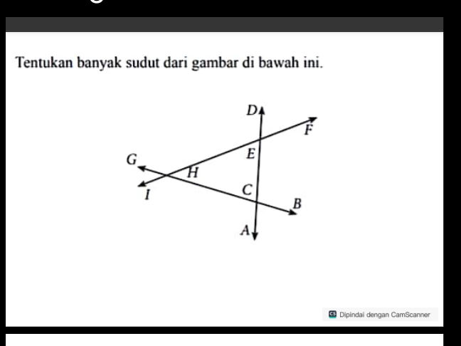 Tentukan banyak sudut dari gambar di bawah | StudyX