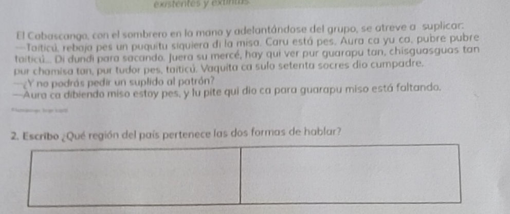 2. Escribo ¿Qué región del país pertenece | StudyX