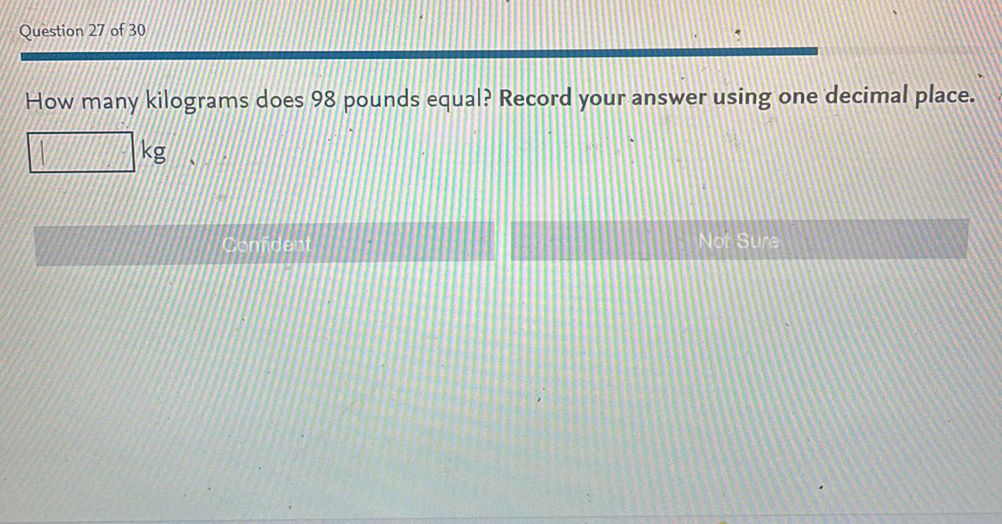 How many kilograms does 98 pounds equal? | StudyX