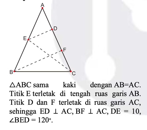 $ ABC$ is an isosceles triangle with $AB = | StudyX