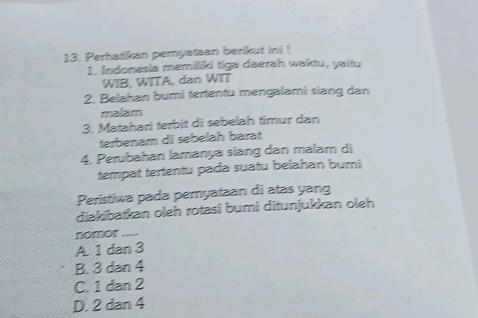 13. Perhatikan pernyataan berikut ini ! 1. | StudyX