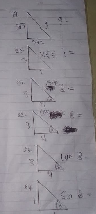 19. Given a right triangle with sides $3 | StudyX