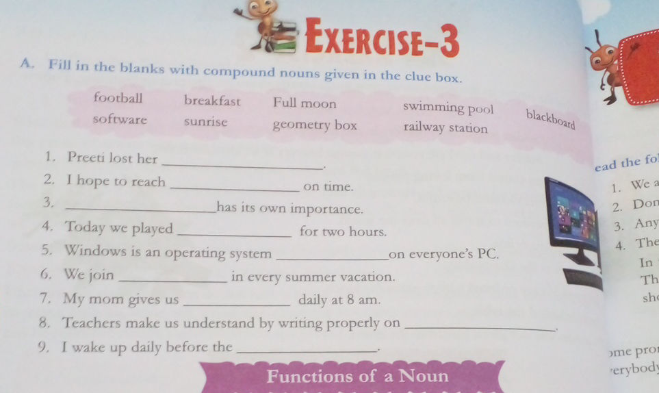 A. Fill in the blanks with compound nouns | StudyX