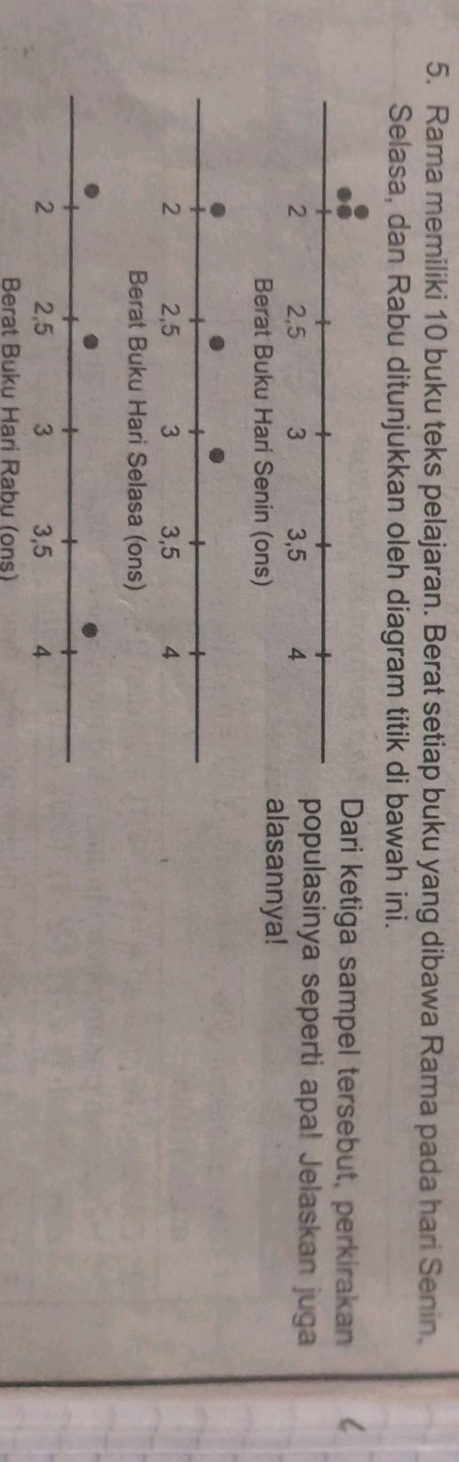 5. Rama memiliki 10 buku teks pelajaran. | StudyX