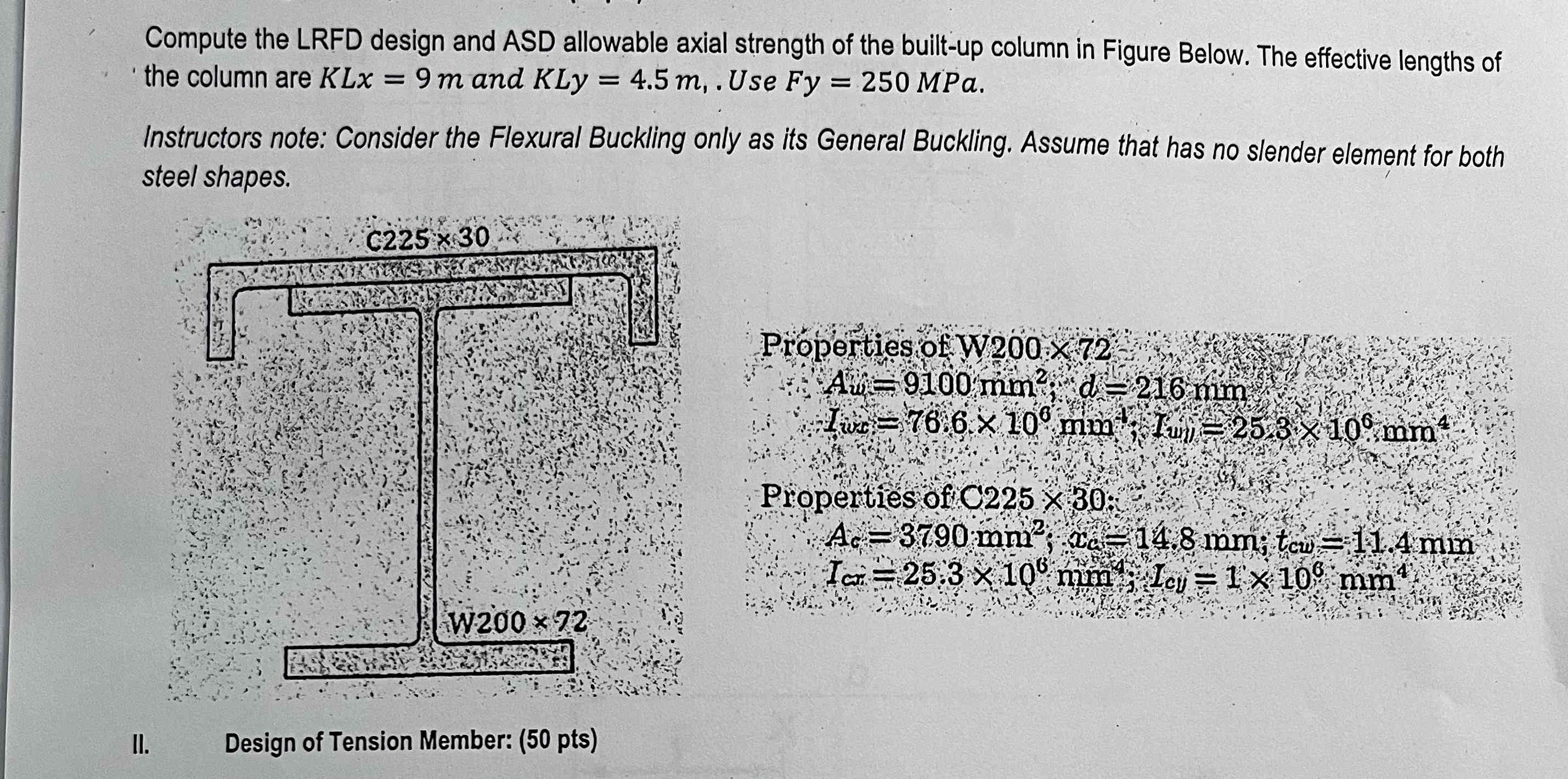 Compute the LRFD design and ASD allowable | StudyX