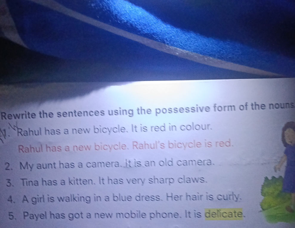 Rewrite the sentences using the possessive | StudyX