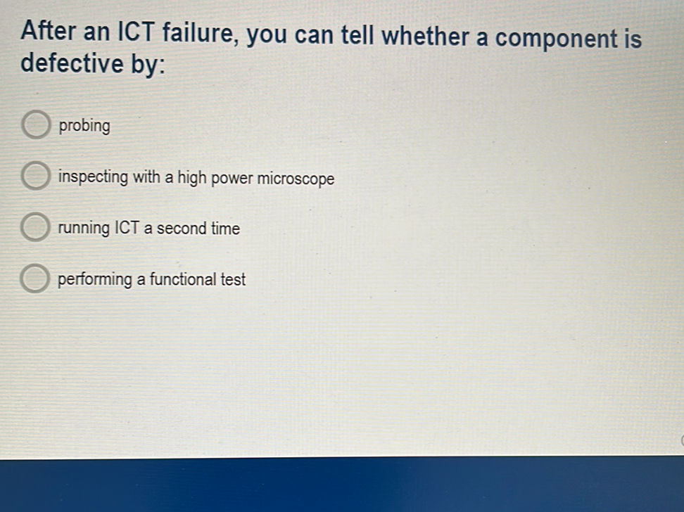 After an ICT failure, you can tell whether a | StudyX