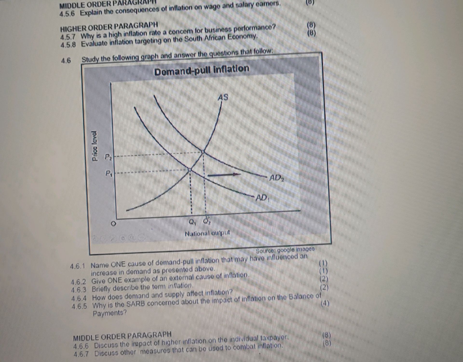 4.6 Study the following graph and answer the | StudyX