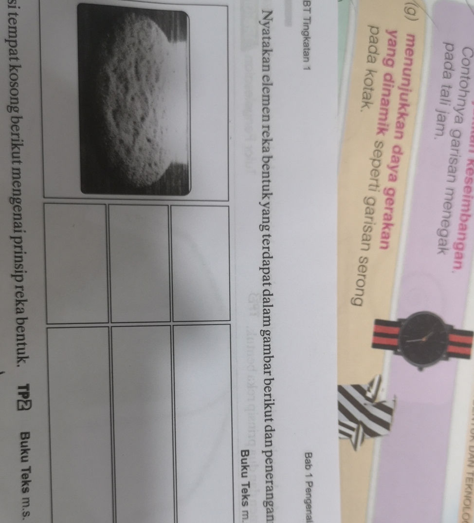 Nyatakan elemen reka bentuk yang terdapat | StudyX