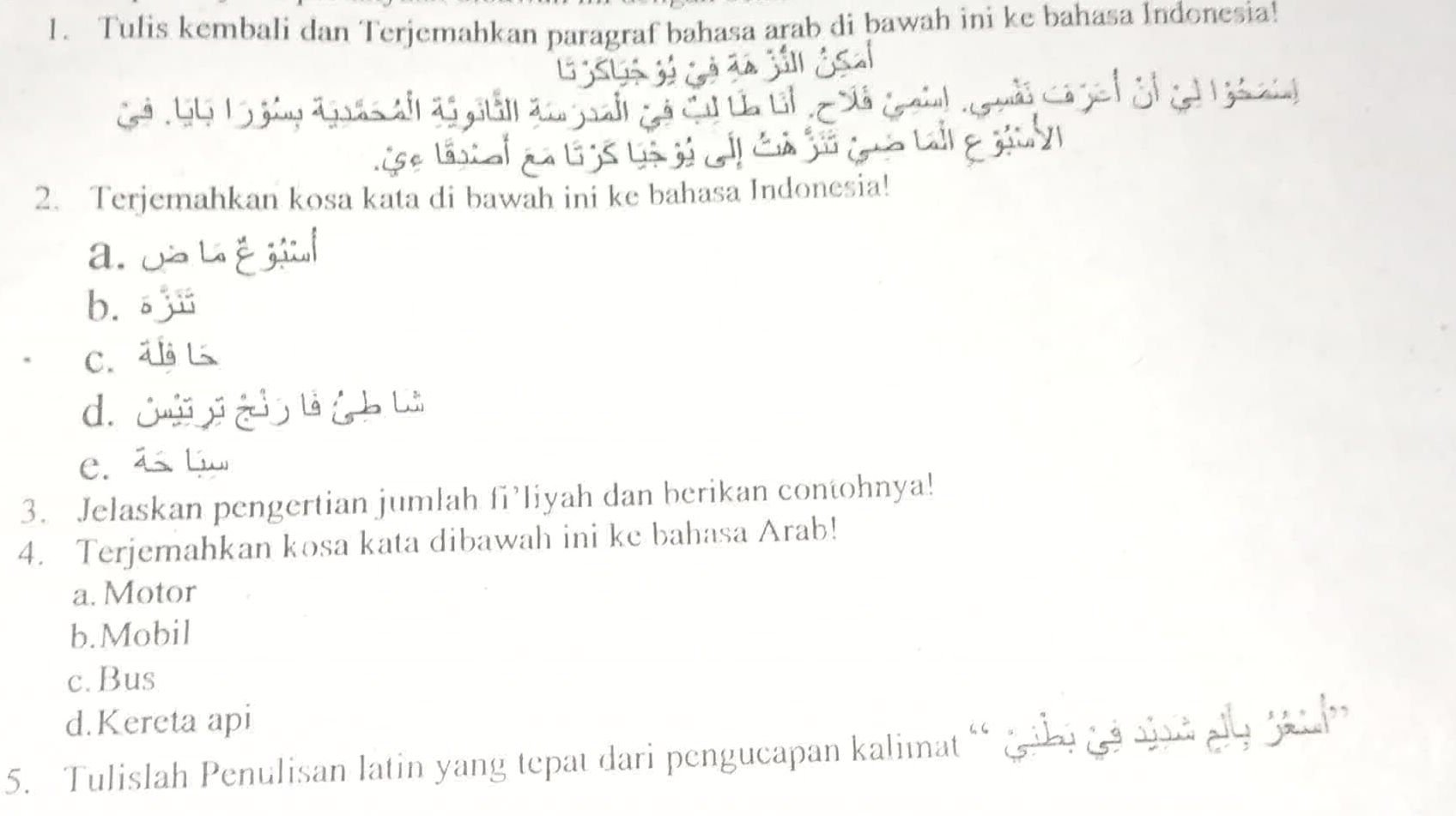 1. Tulis kembali dan Terjemahkan paragraf | StudyX