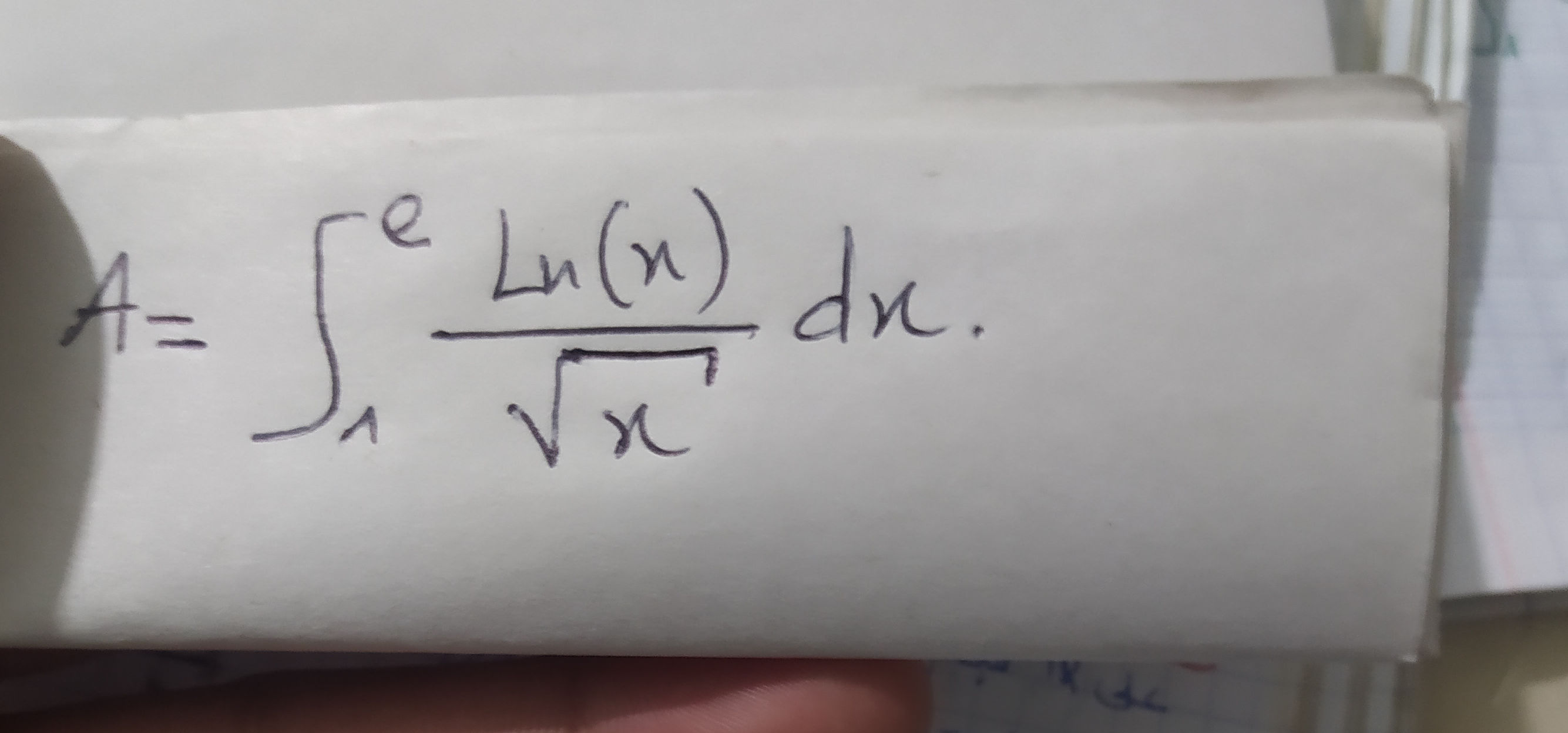 Calculate the definite integral of Ln(x) / | StudyX
