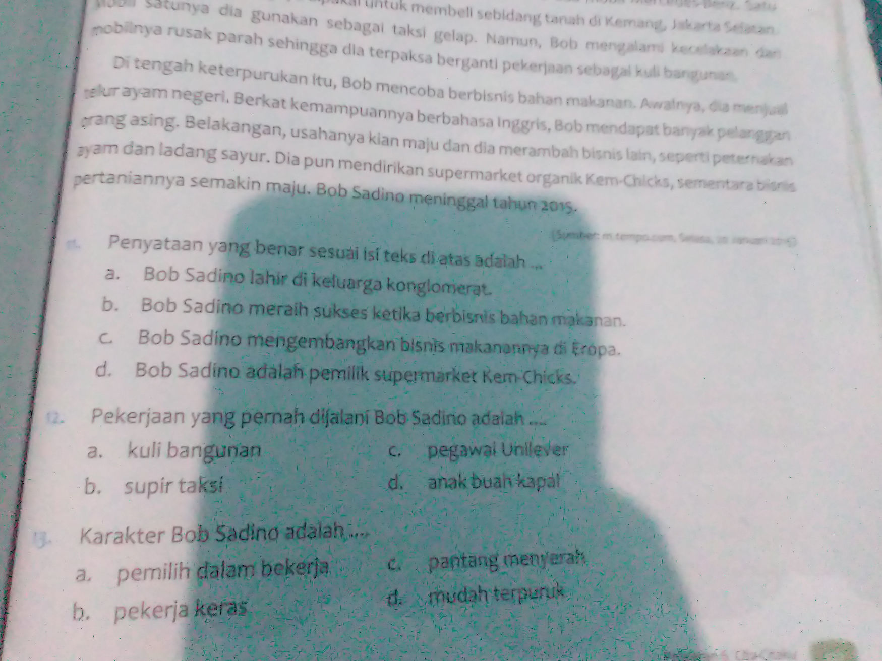 11. Pernyataan yang benar sesuai isi teks di | StudyX