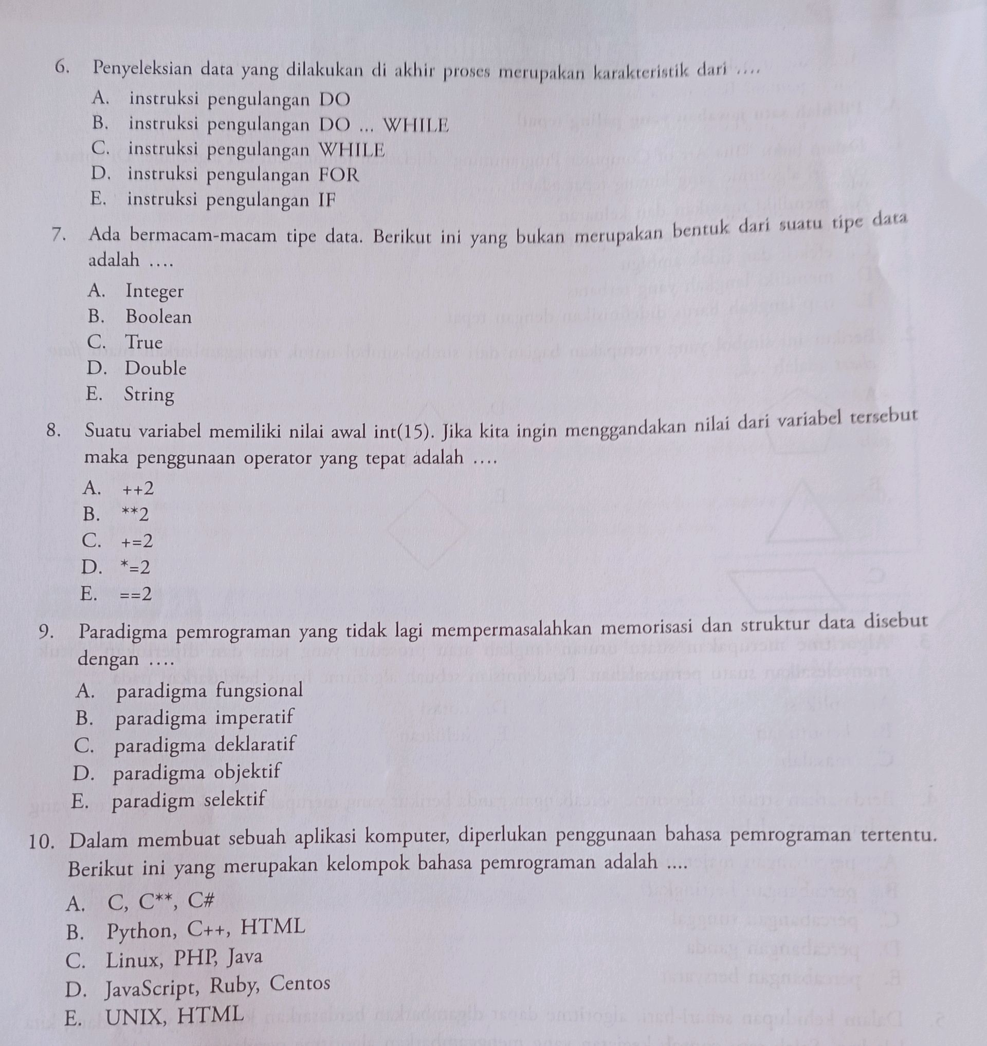 6. Penyeleksian data yang dilakukan di akhir | StudyX