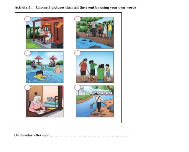 Activity 3: Choose 3 pictures then tell the | StudyX