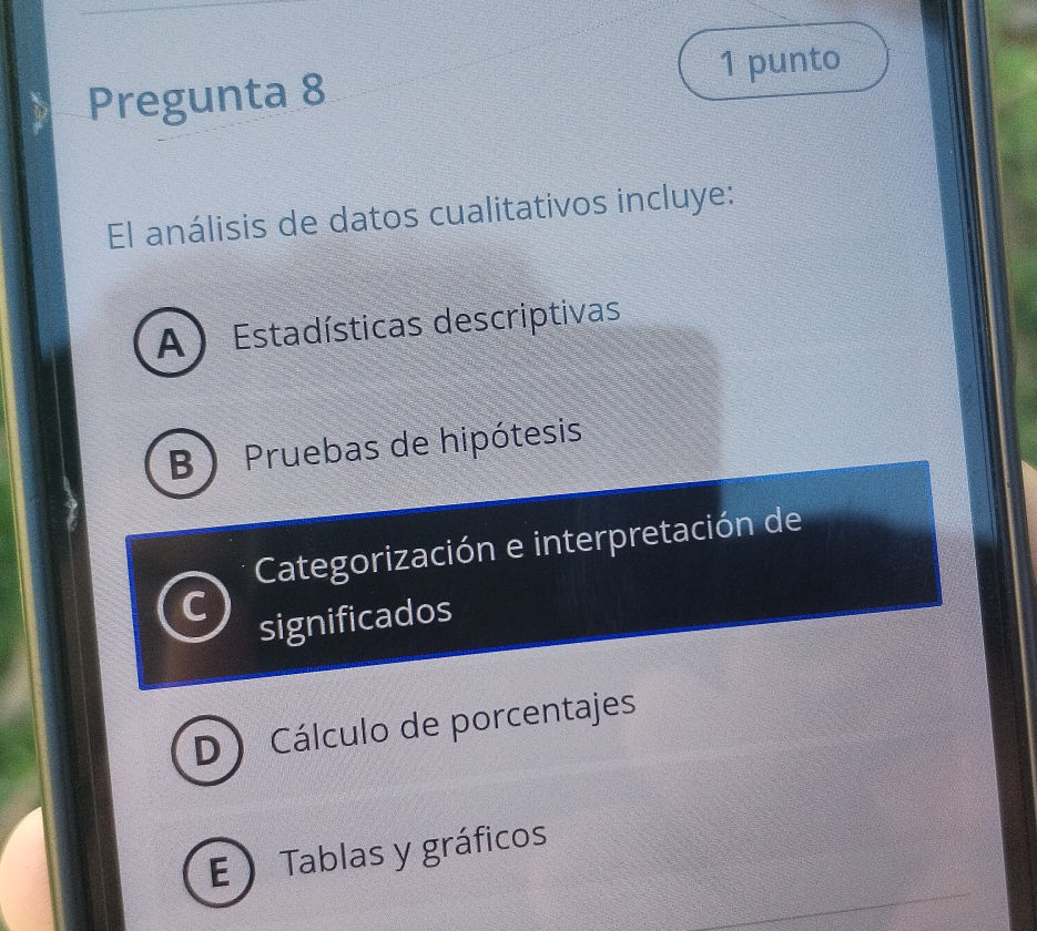 Pregunta 8 El análisis de datos cualitativos | StudyX