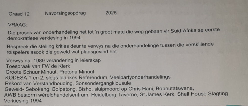 VRAAG: Die proses van onderhandeling het | StudyX